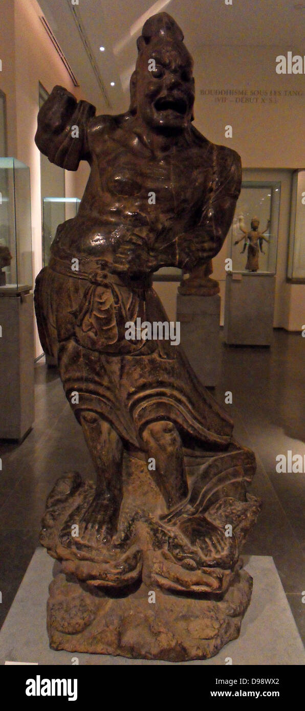 Guardian of the Gate (Dvarapala). Tang dynasty Chinese 618-907 AD ...