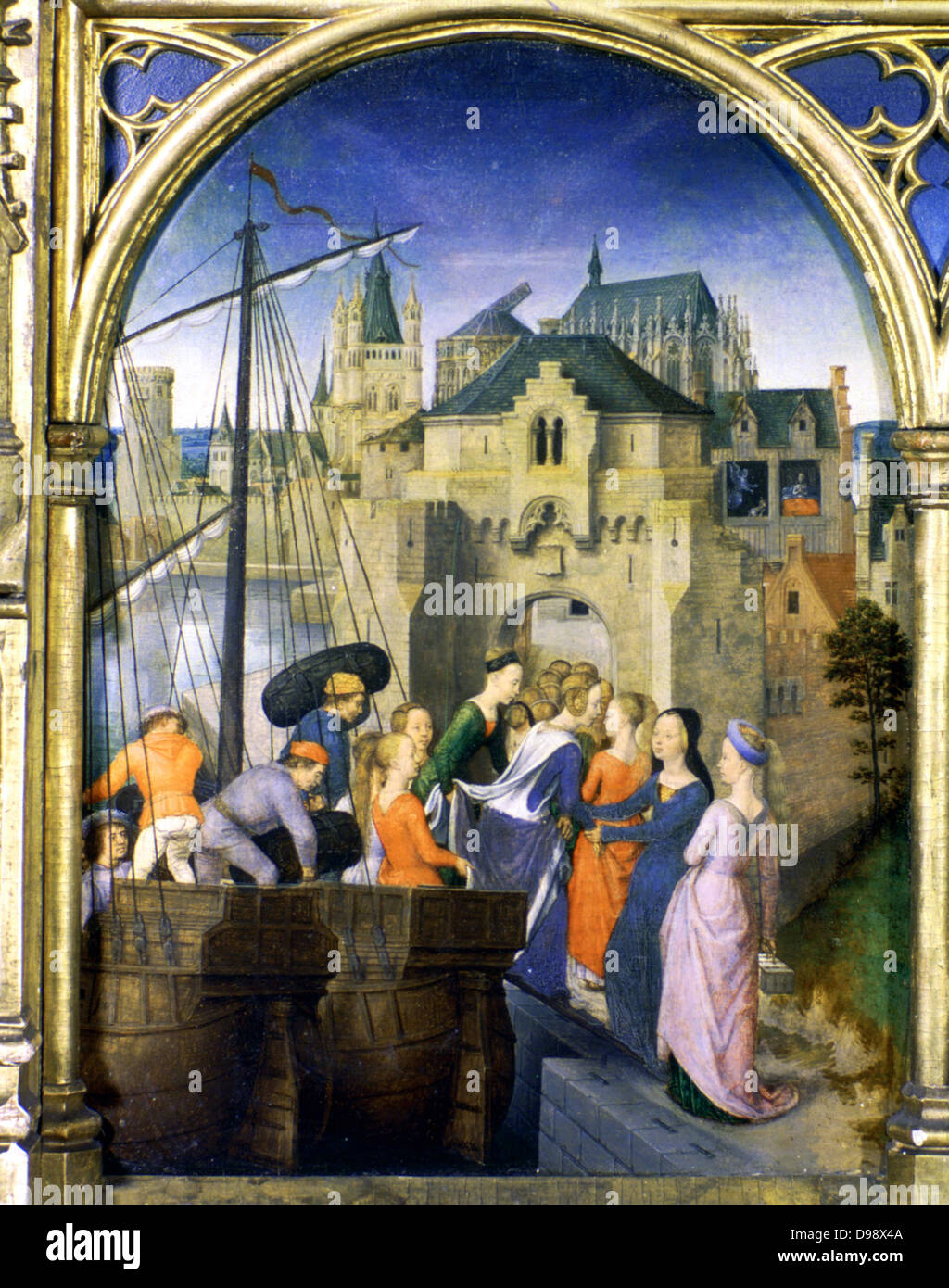 000 virgins arriving in cologne pilgrimage christian boat ship sail hi ...