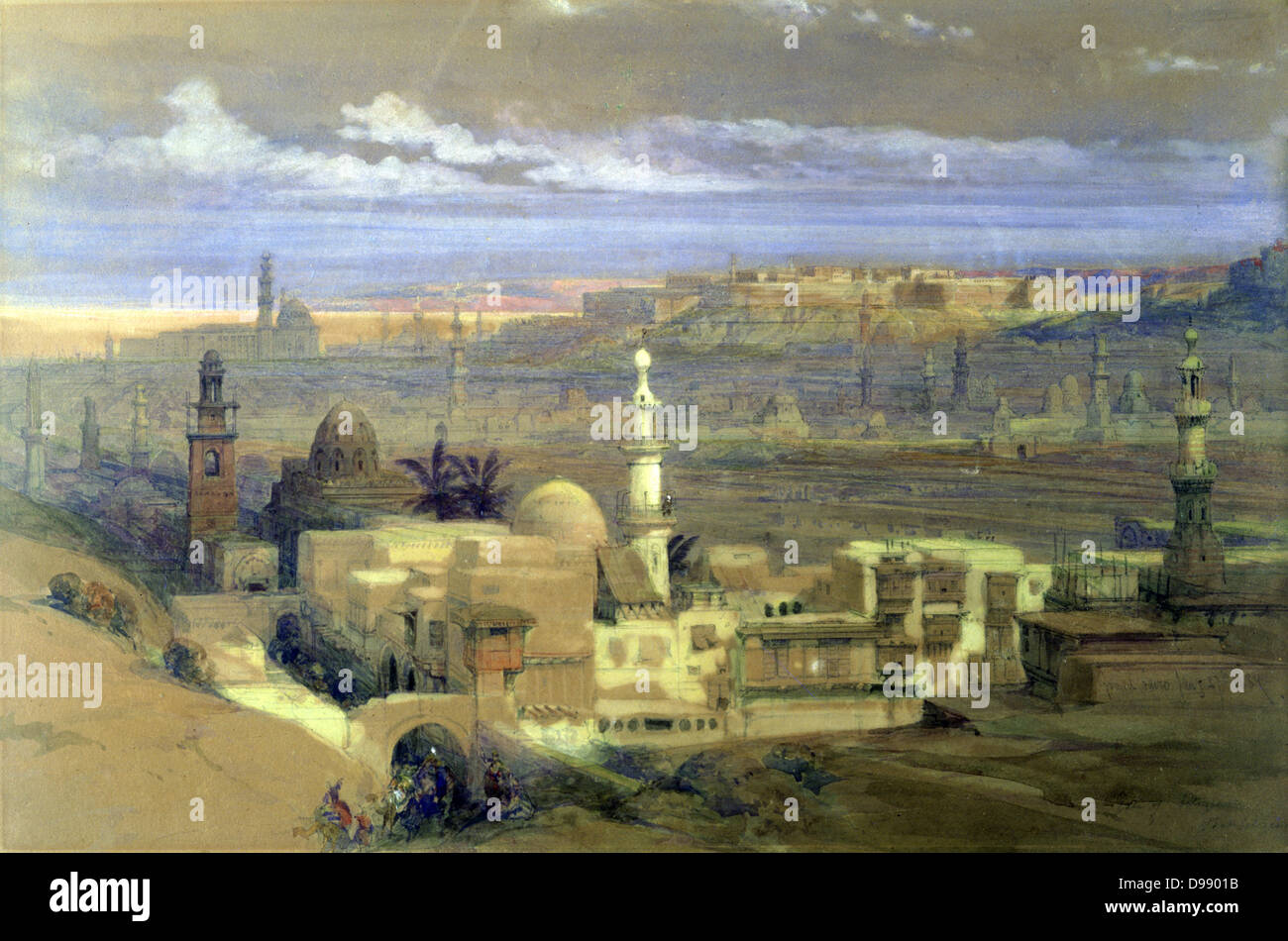 View of Cairo, 1839. Watercolour and gouache. David Roberts (1796-1864 ...