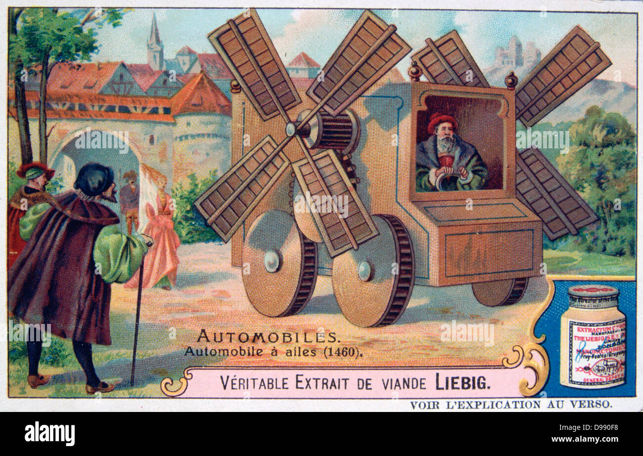 1460 liebig trade card c1910 transport car power wind hi-res stock ...