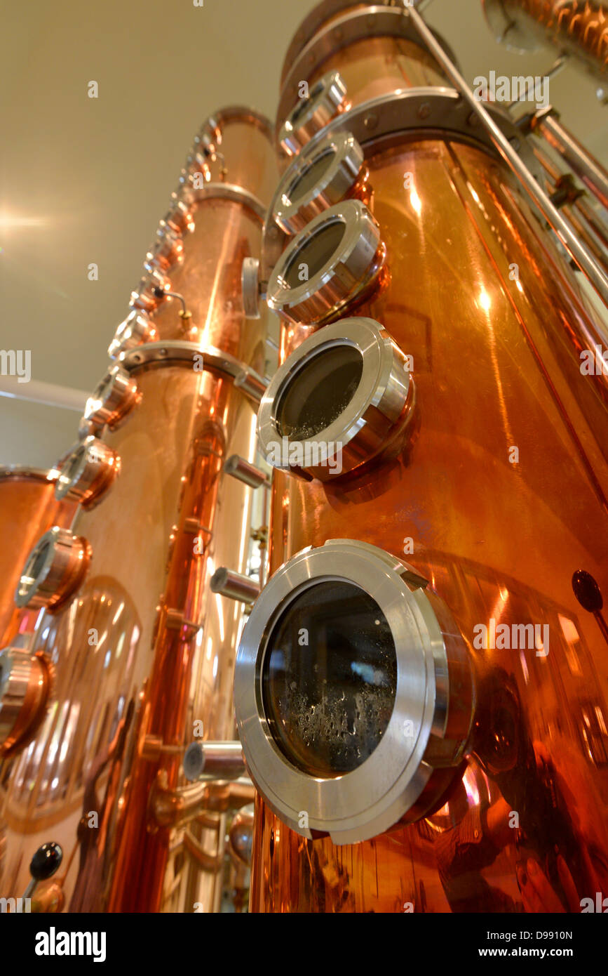 Artisan made still at the Stein Distillery in Joseph, Oregon Stock ...