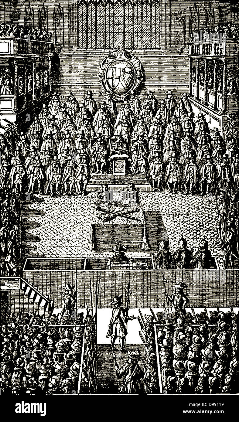 Trial of charles i at westminster hall hi-res stock photography and ...