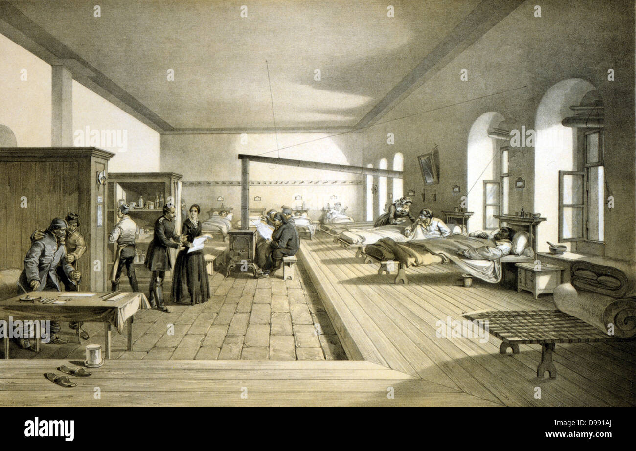 Crimean War 1853-1856: Florence Nightingale (1820-1910) British nurse ...