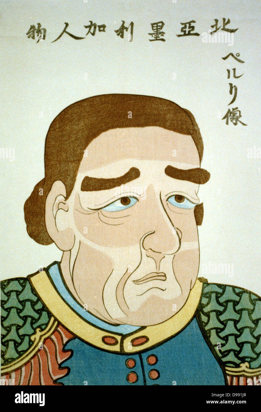 A North American: Portrait of Perry, c1854. Matthew Perry (1794-1858 ...