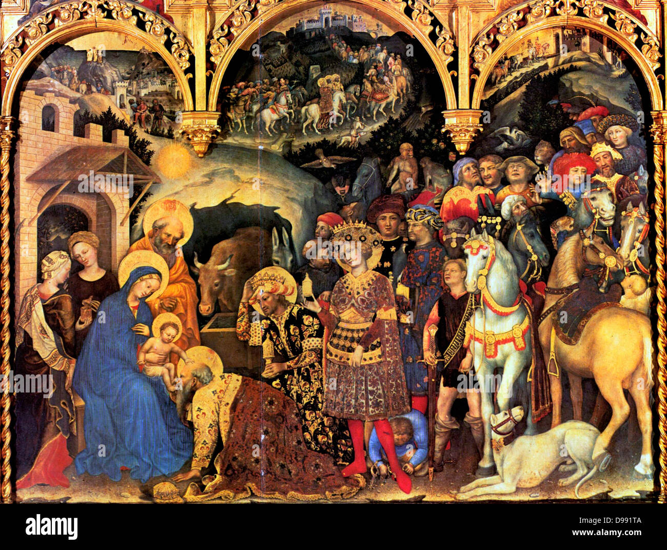 Gentile di Niccolò di Giovanni Massi, called Gentile da Fabriano (1370 - 1427) Adoration of the ...