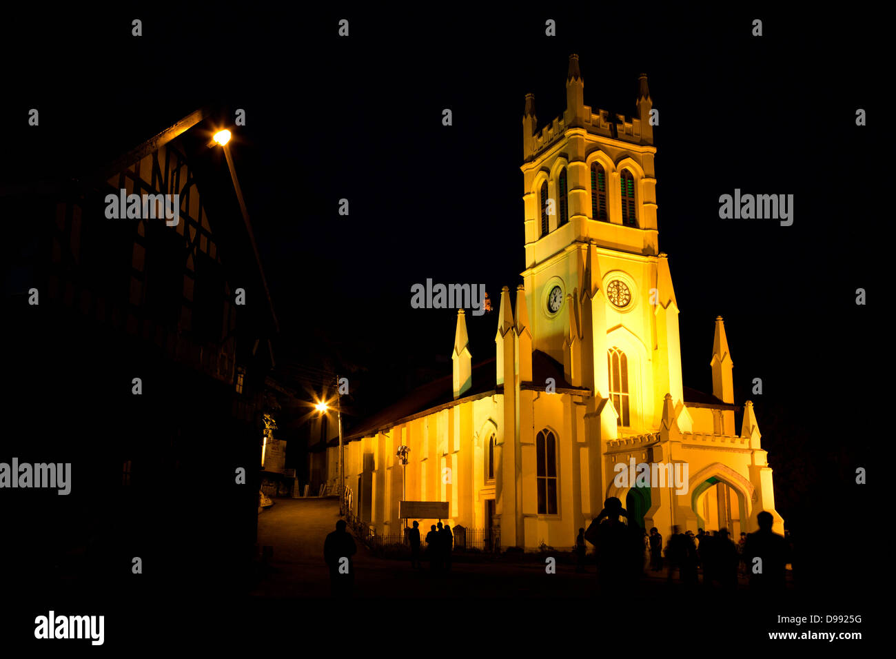 Christ Church at night, Shimla, Himachal Pradesh, India Stock Photo - Alamy