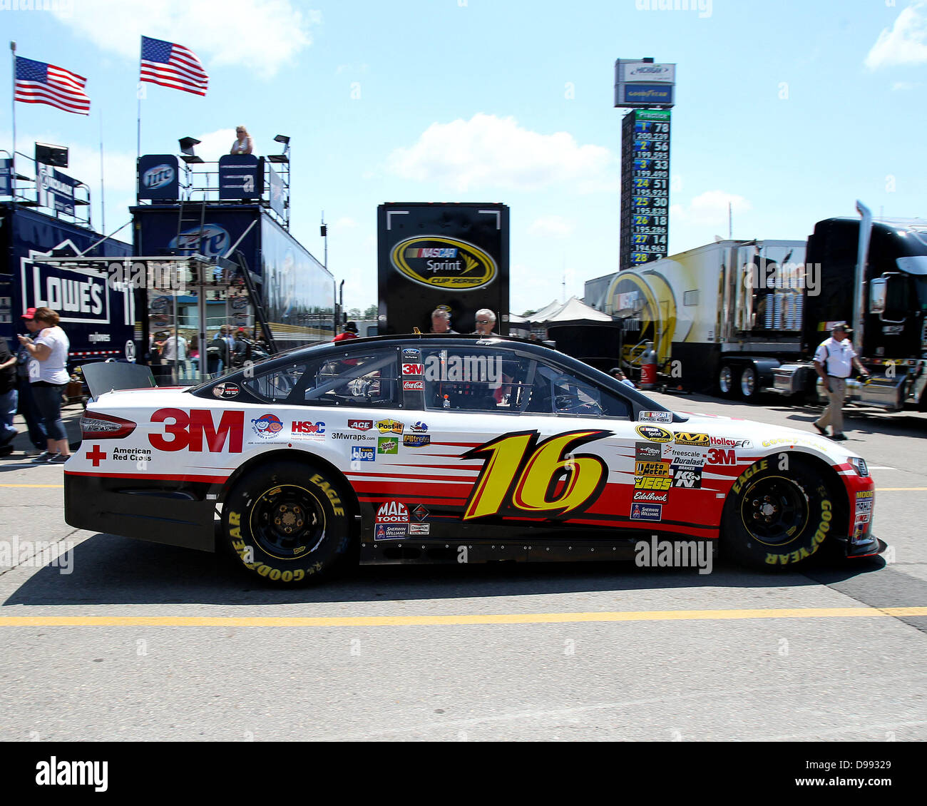 Brooklyn, Michigan, USA. 14th June 2013. Sprint Cup Series driver Greg ...
