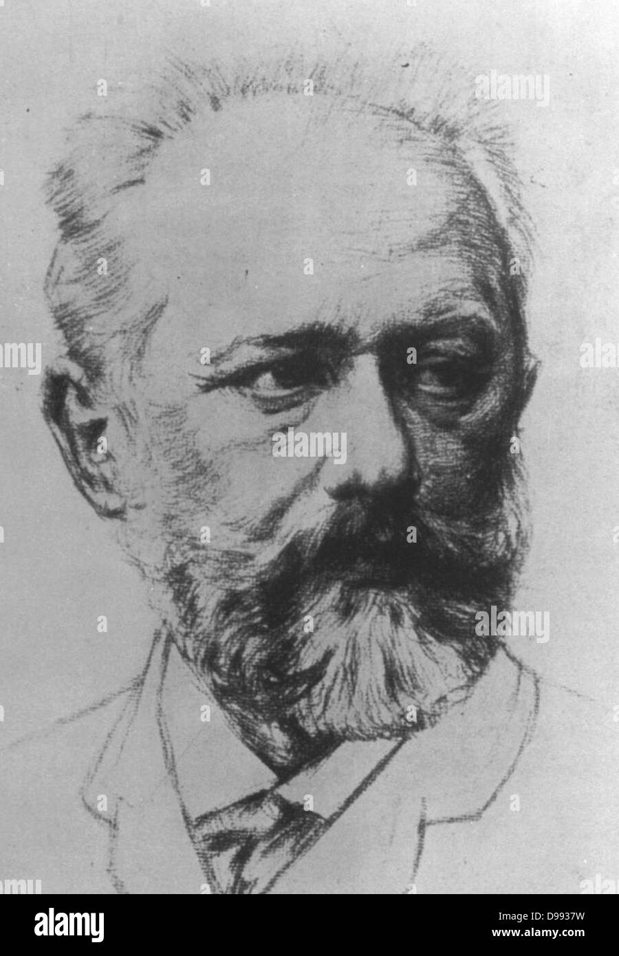 Peter Ilich Tchaikovsky (1840-1893) Russian composer. Head-and ...