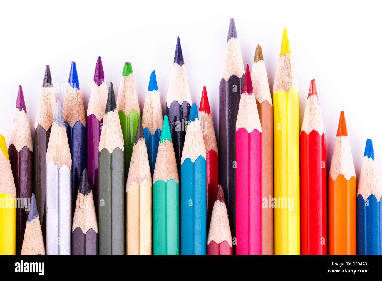 Colour pencils isolated on white. Back to school concept Stock Photo ...