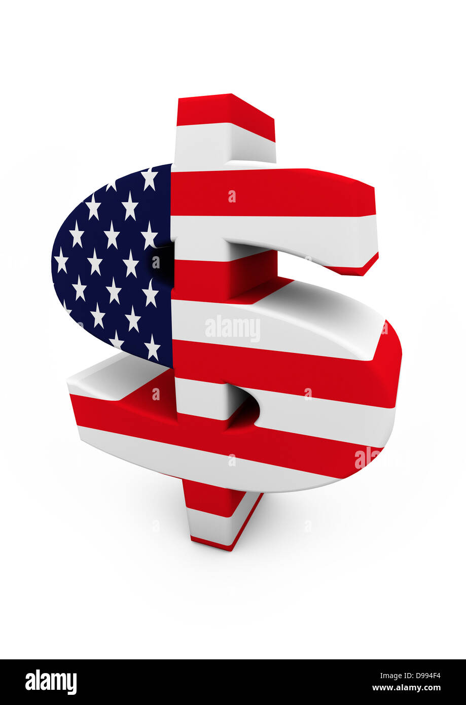 US Dollar Symbol textured with the American Stars and Stripes Flag ...