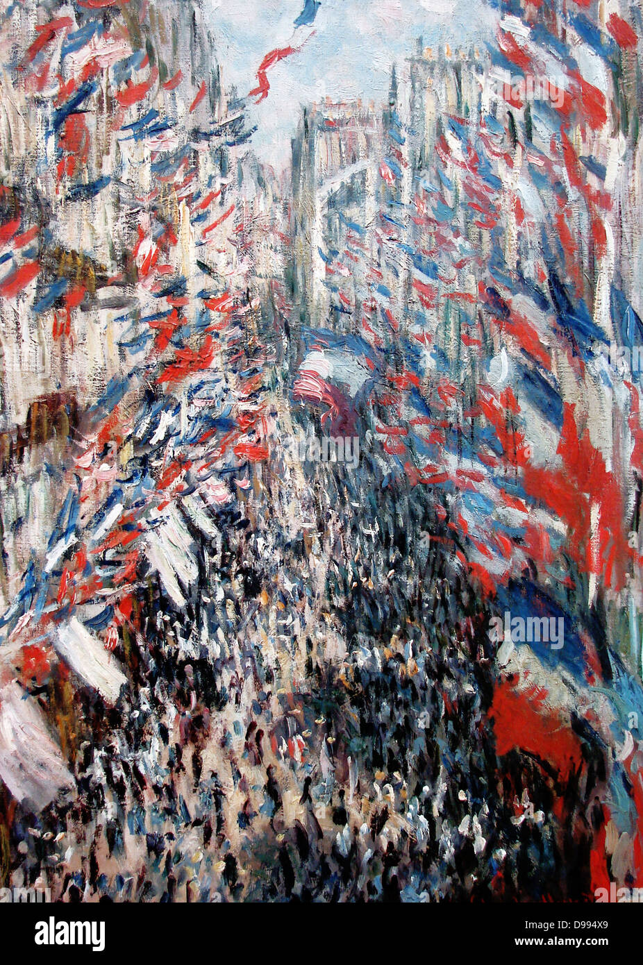 The Rue Montorgueil in Paris. Celebration of June 30, 1878', 1878. Oil ...