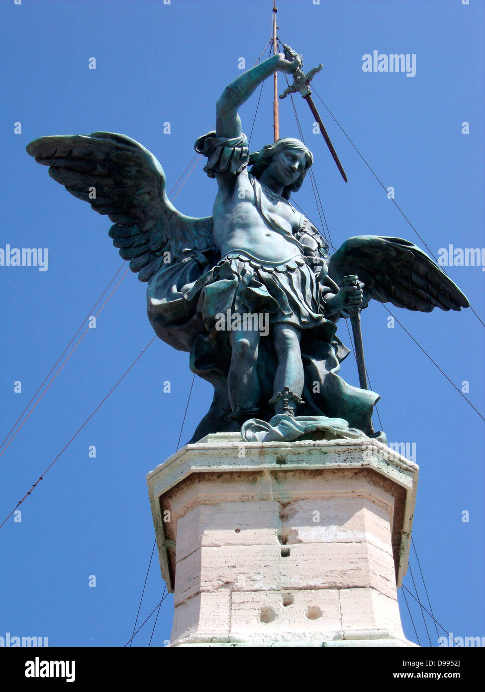 Detail from the Mausoleum of Hadrian, known as the Castel St Angelo a ...