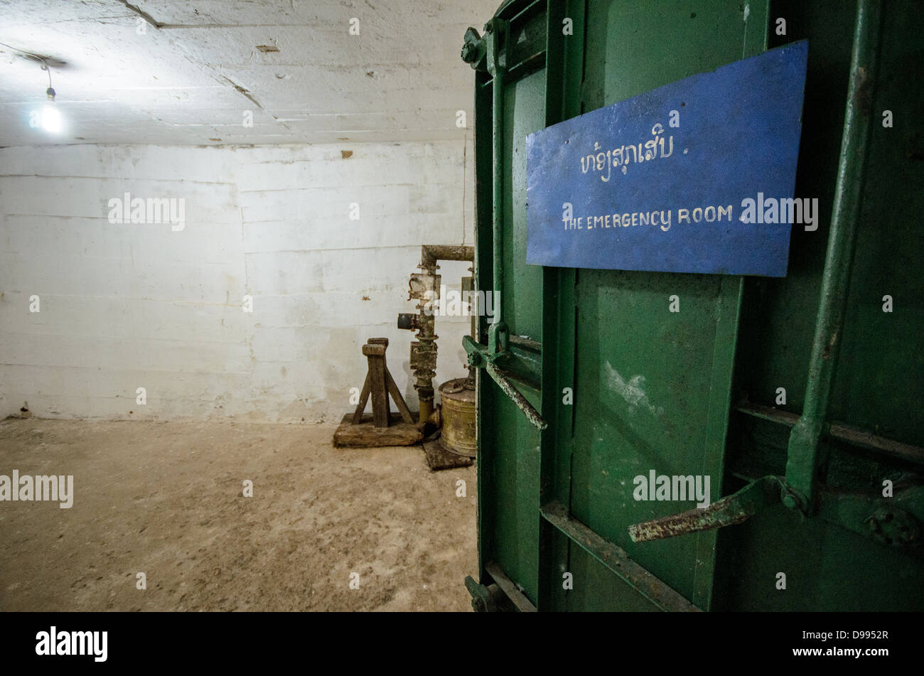 VIENG XAI, Laos — An emergency room area with heavy steel doors and ...