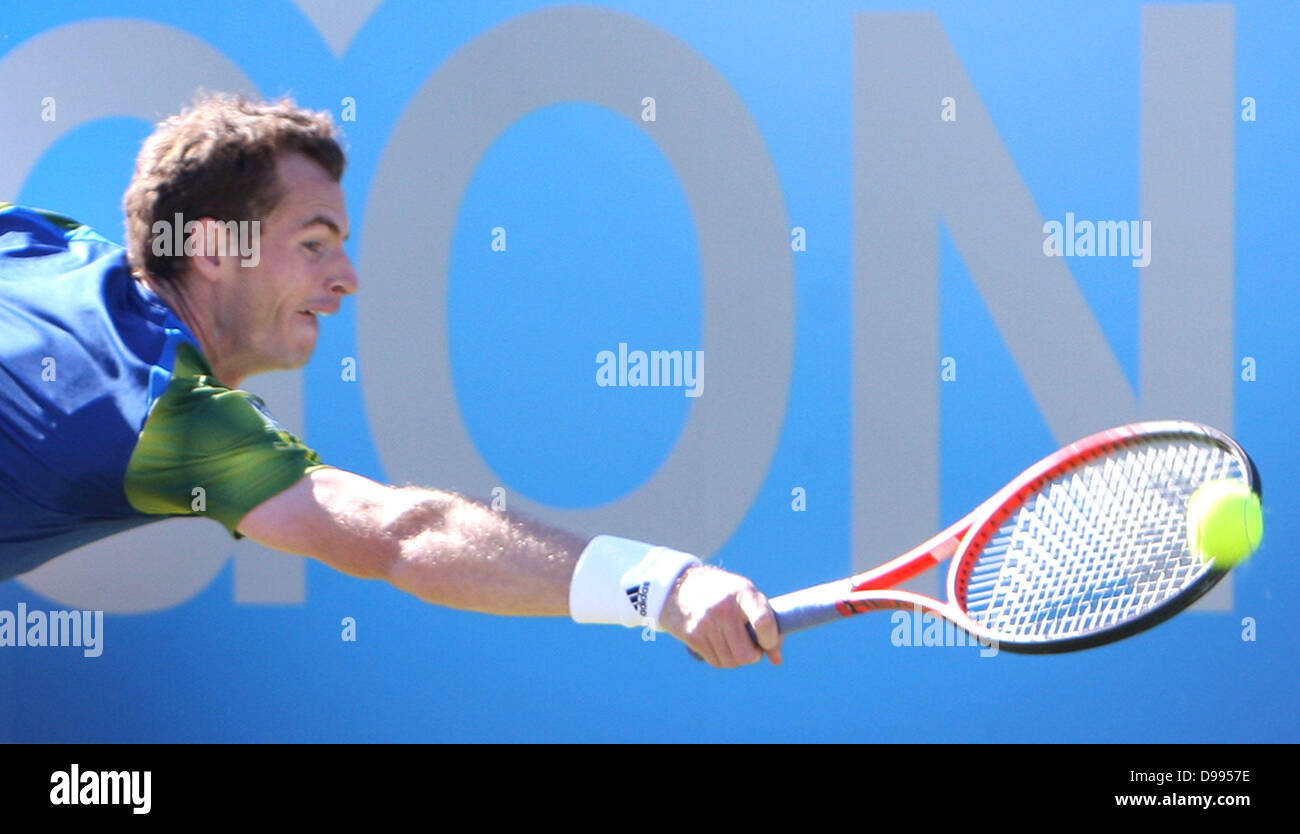 London, UK. 14th June 2013. Andy Murray ( GBR ) during The Aegon ...