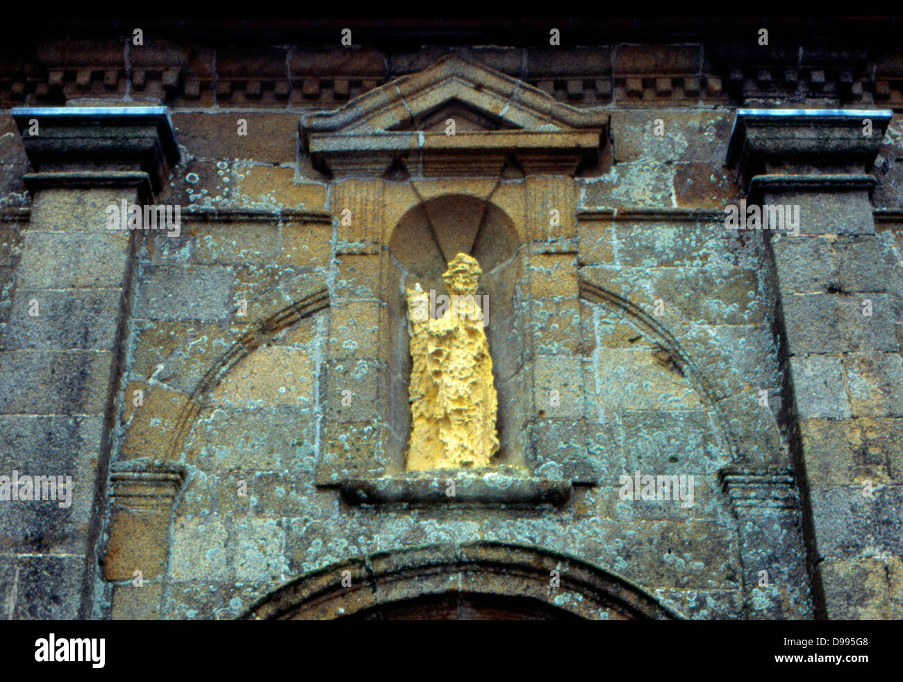 France, Normandy. Granville. Ext. Eglise Notre-Dame showing erosion of ...