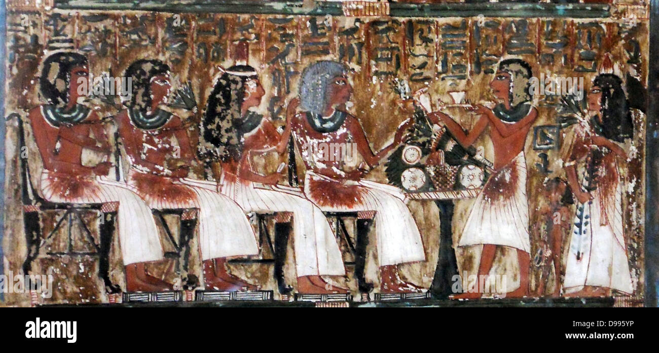 Stele Irynefer: Top level:The gods Anubis and Osiris enthroned facing ...