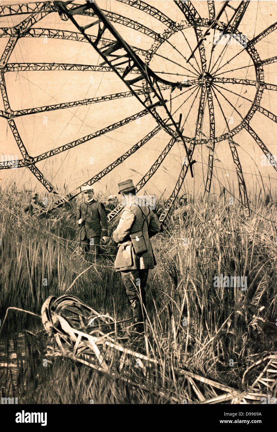 Framework zeppelin shot down in hi-res stock photography and images - Alamy