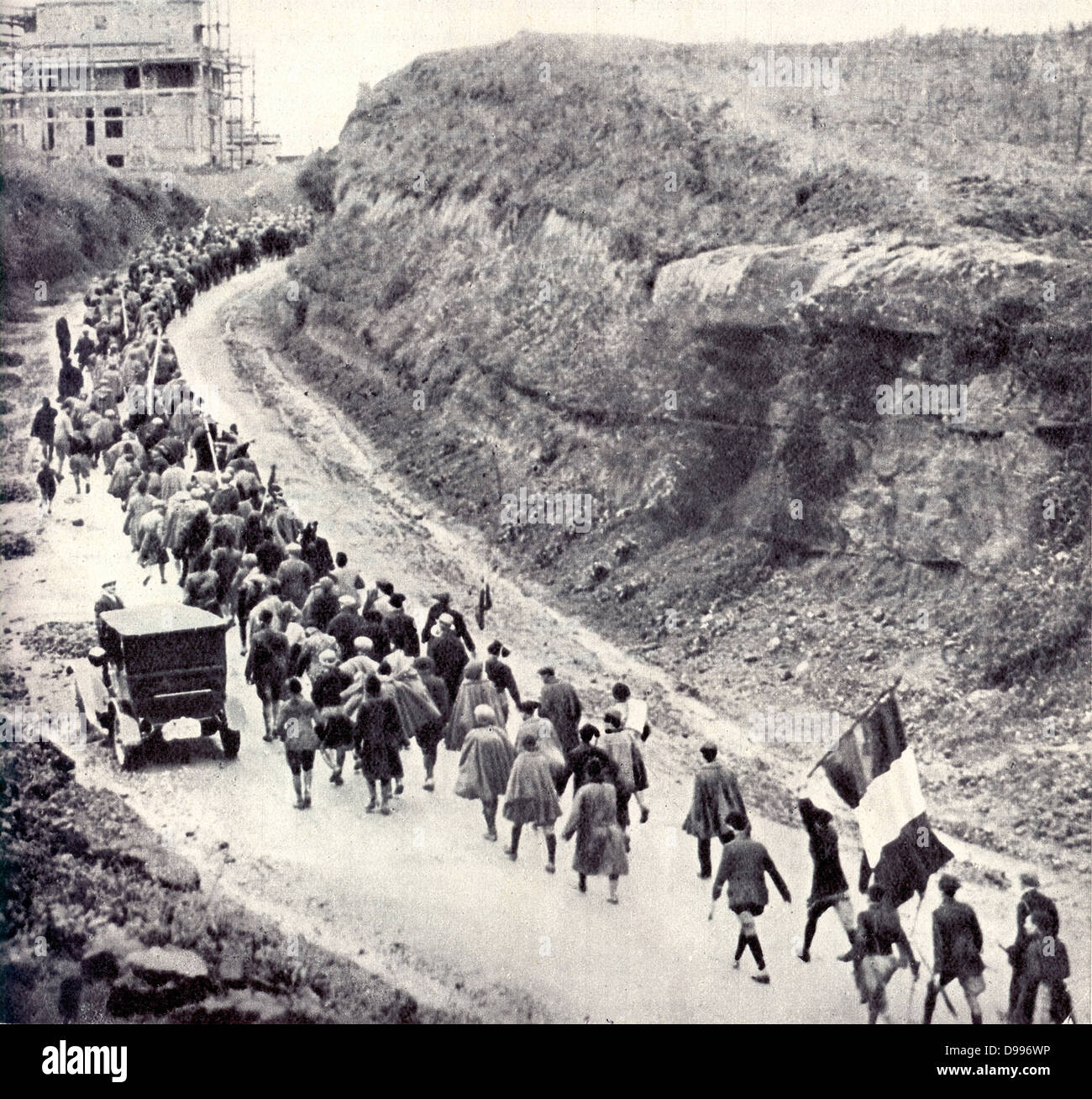 Fascists march to Rome during the so called 'March on Rome' 1922 Stock ...
