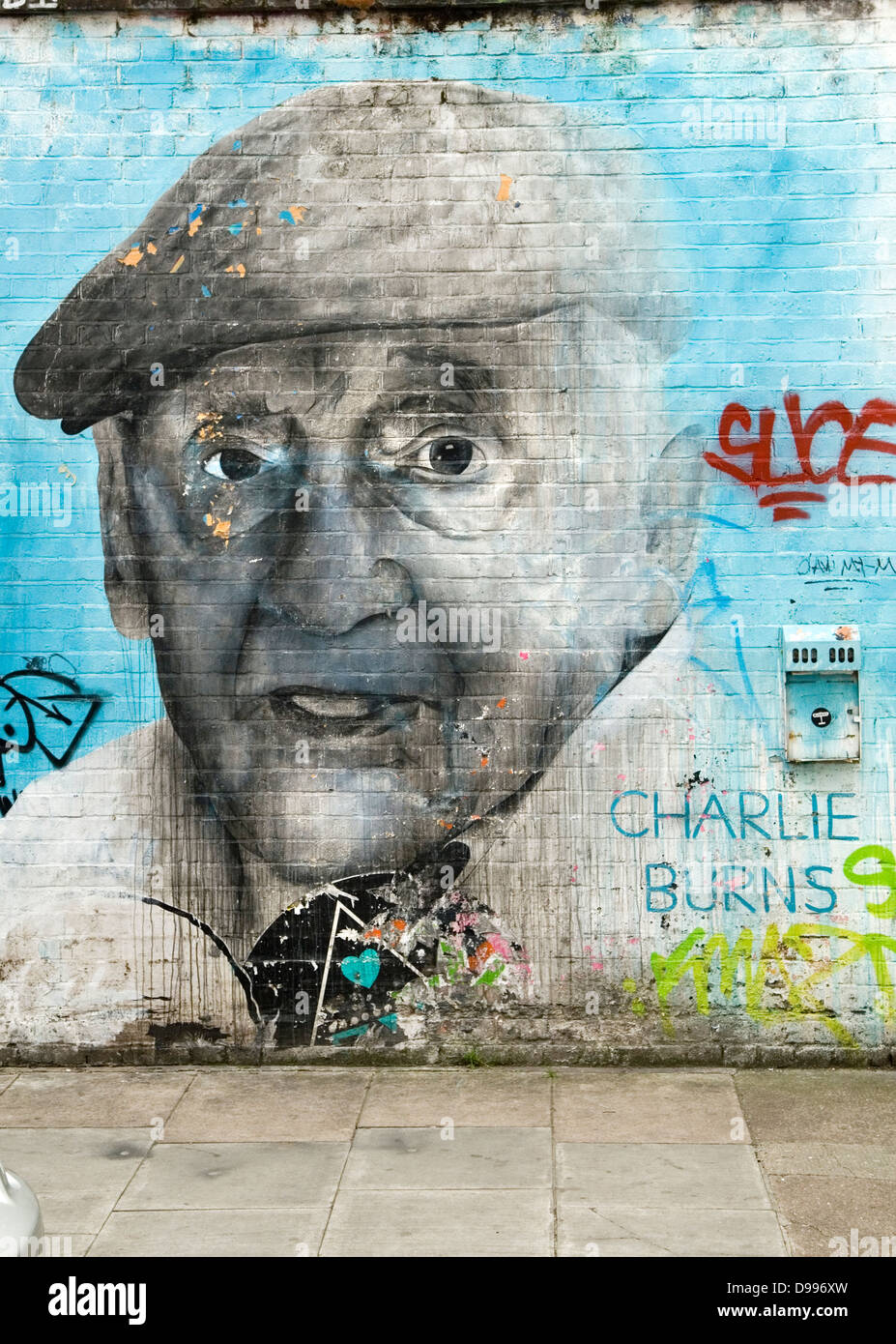 Charlie Burns the oldest man in Bacon Street Brick Lane. Tower Hamlets ...