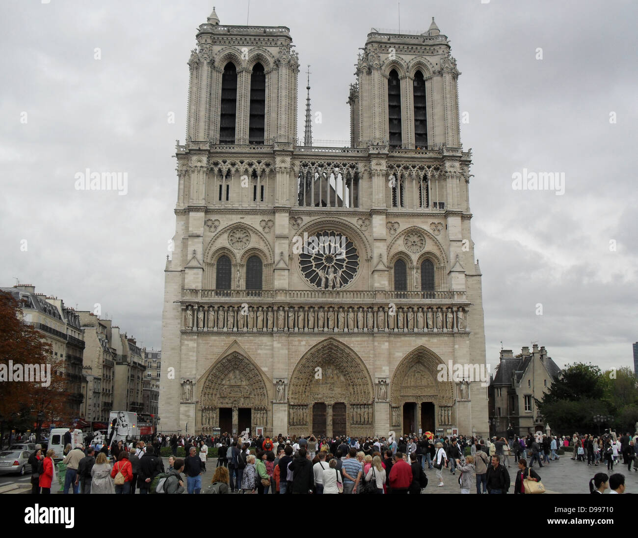 Exterior façade of the Cathedral of Notre Dame, Paris, France Stock ...