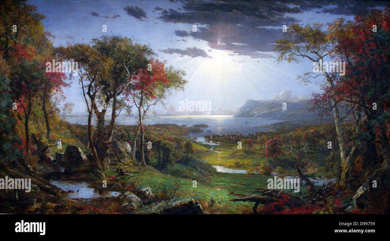 Autumn n the Hudson River, 1860, By Jasper Francis Cropsey (February 18 ...