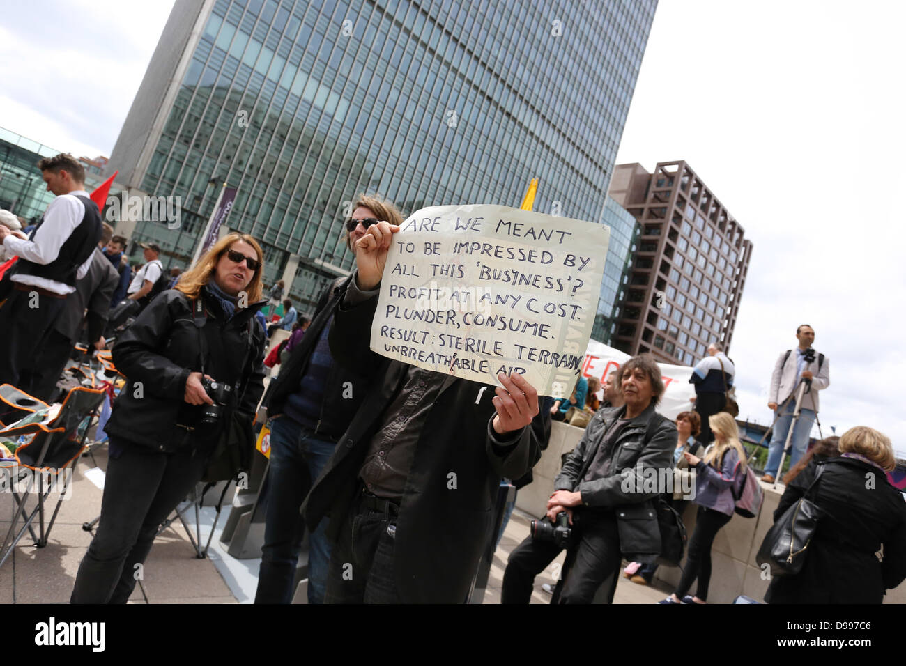 Ahead of the g8 protest hi-res stock photography and images - Alamy