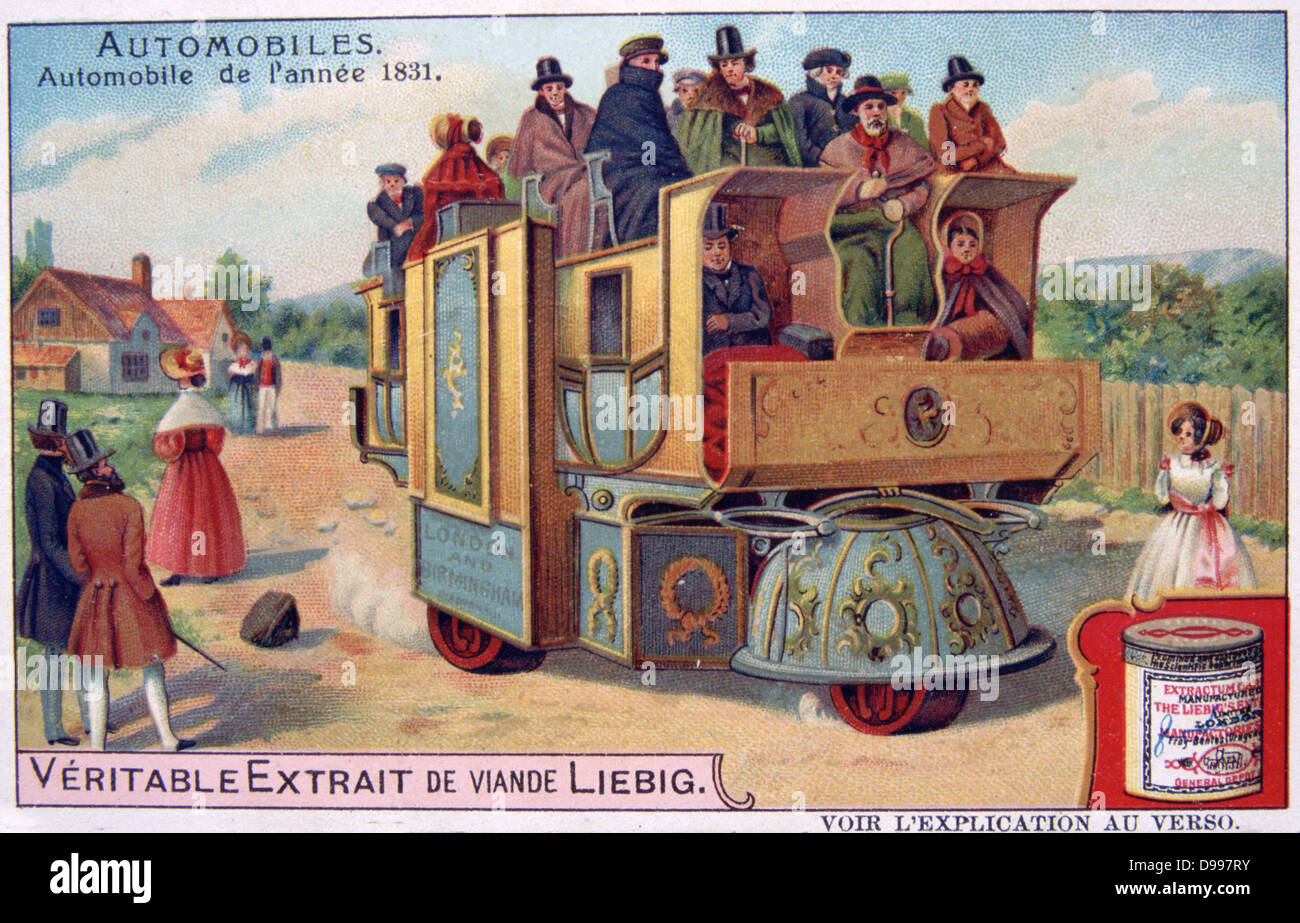 Dr Church's steam coach, c1831. It was intended to operate a daily ...