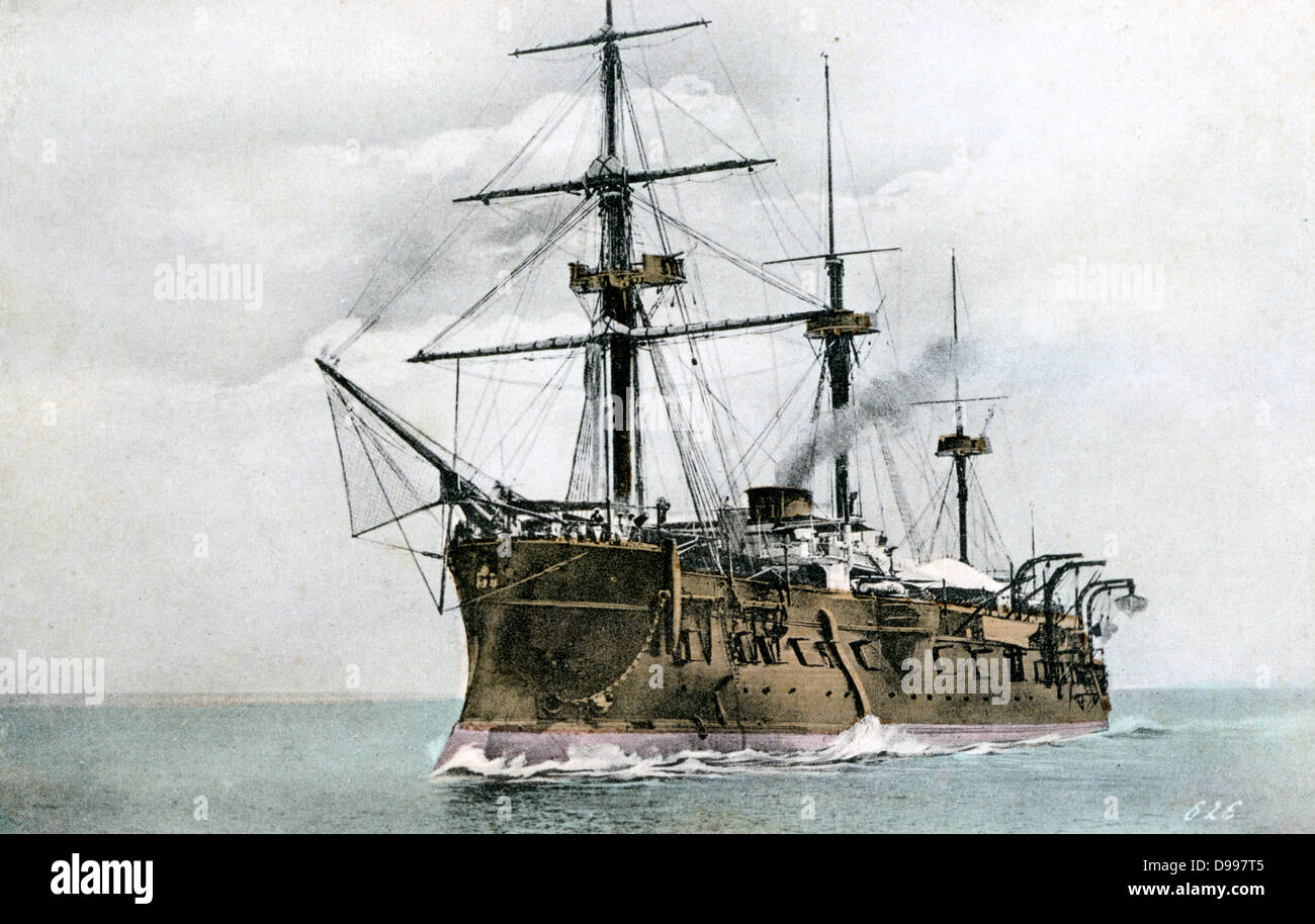 French battleship 'Le Redoutable', launched 1876, commissioned 1878 ...