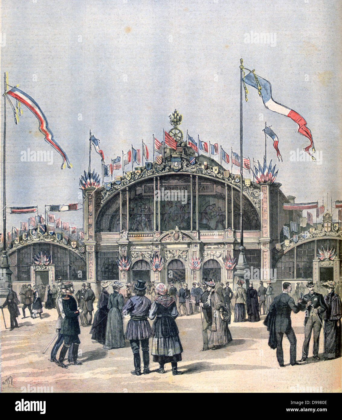 French Exhibition, Moscow, a showcase for French industry. Facade of ...