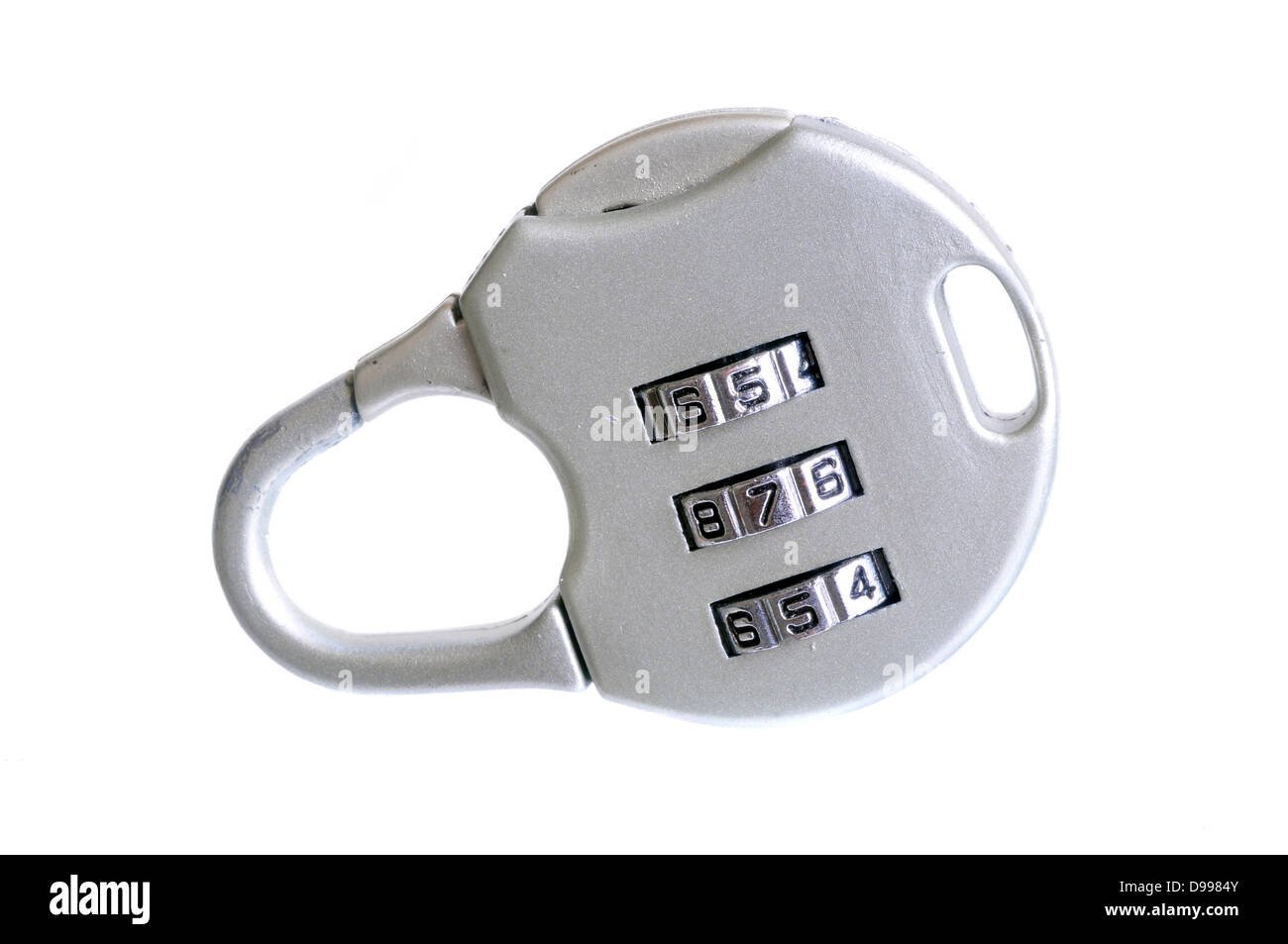 Small combination lock on white Stock Photo - Alamy