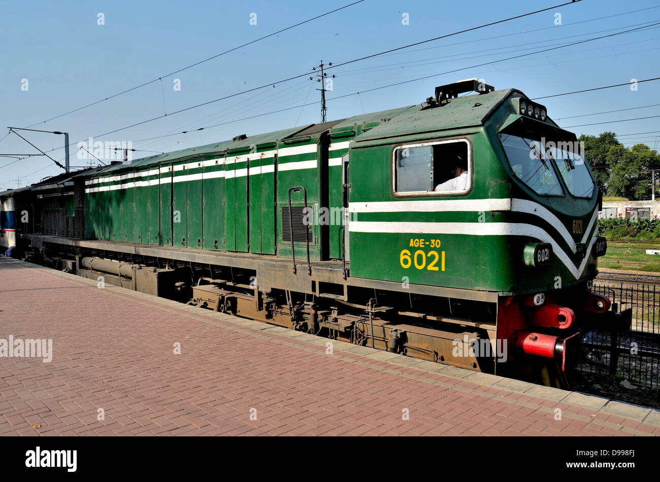 Pakistan Railways diesel electric locomotive engine parked at Lahore ...
