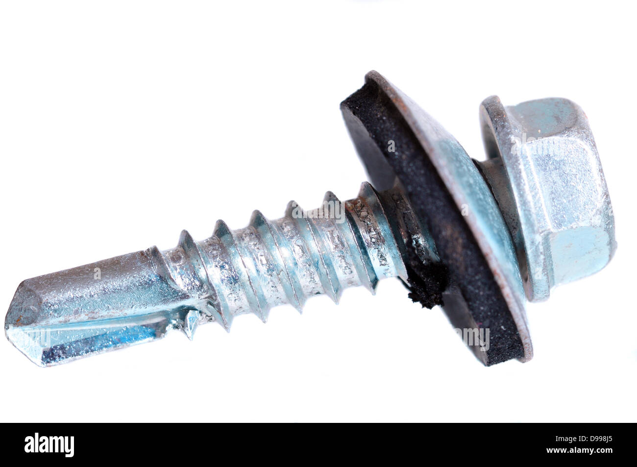 Extreme macro shot of a small screw on white Stock Photo - Alamy