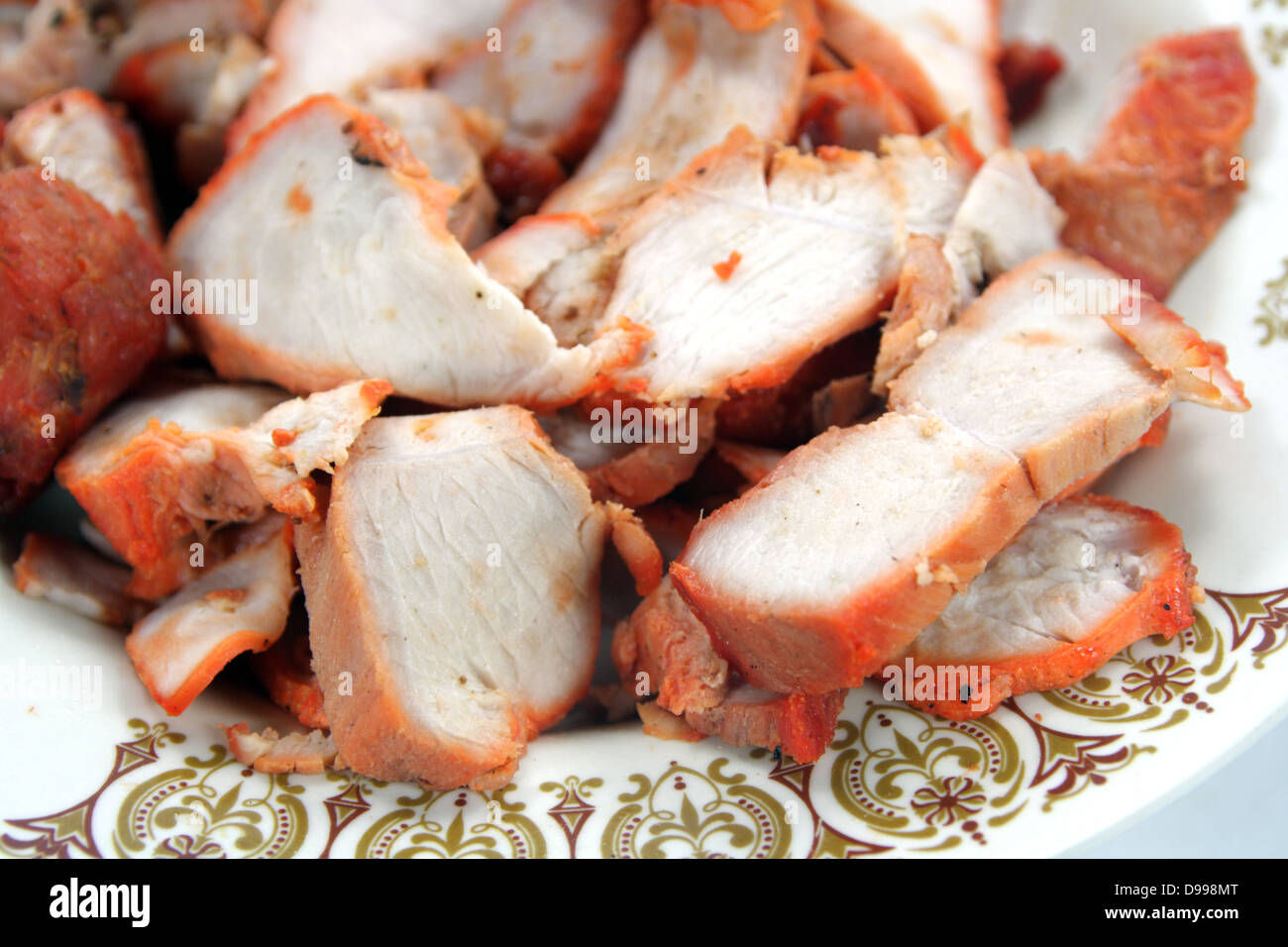 Sliced Chinese red pork Stock Photo - Alamy