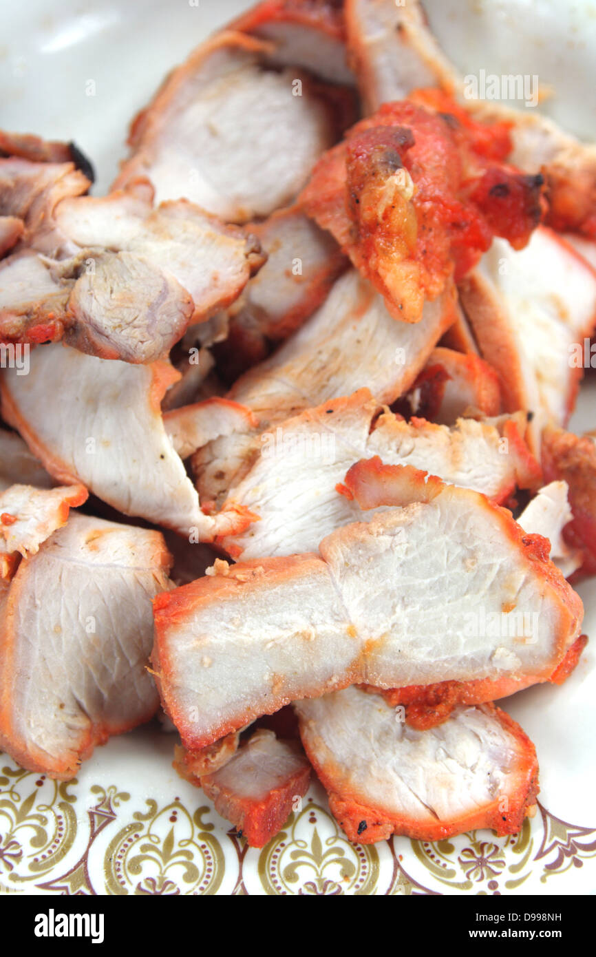 Sliced Chinese red pork Stock Photo - Alamy