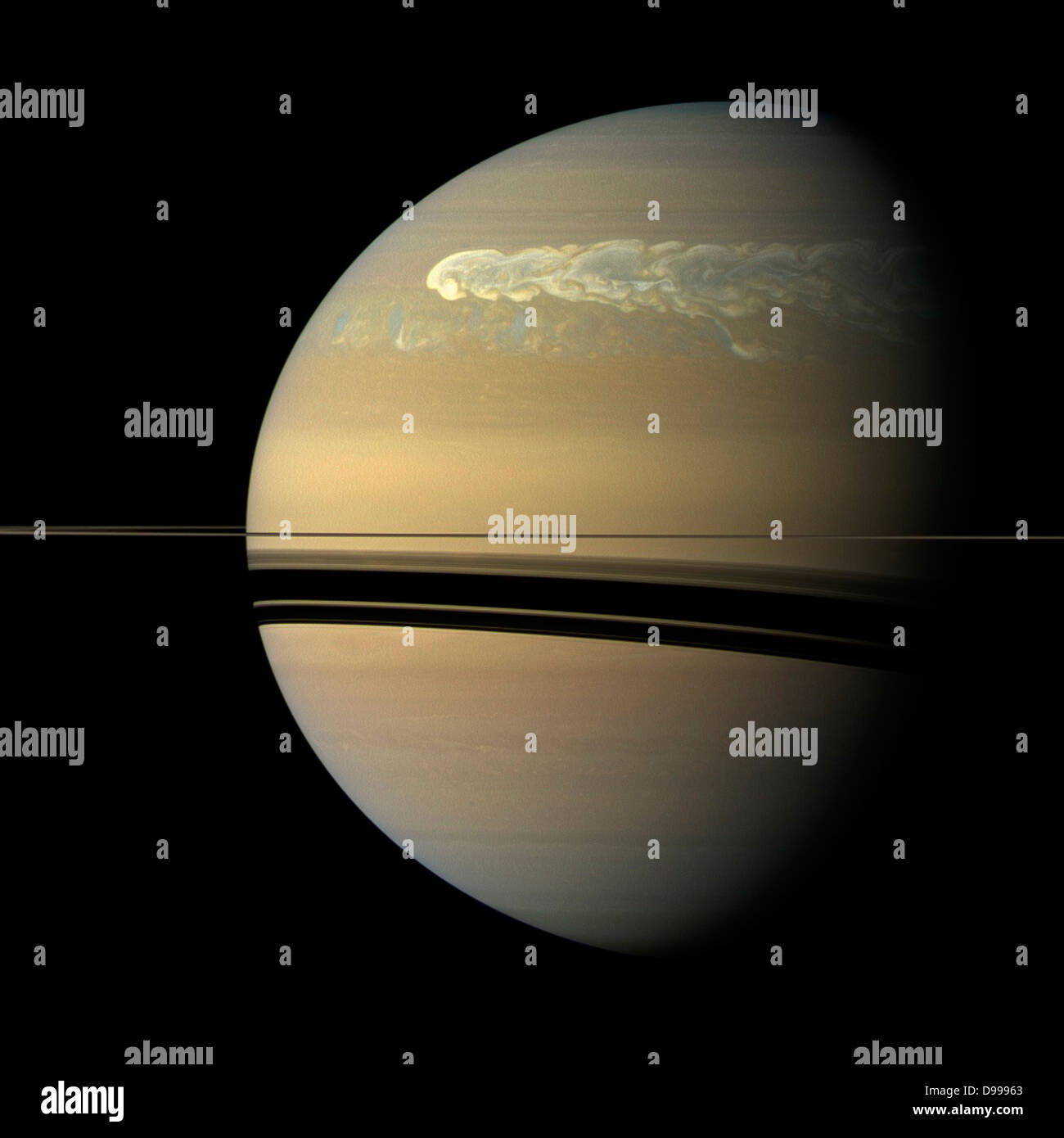 The huge storm churning through the atmosphere in Saturn's northern ...