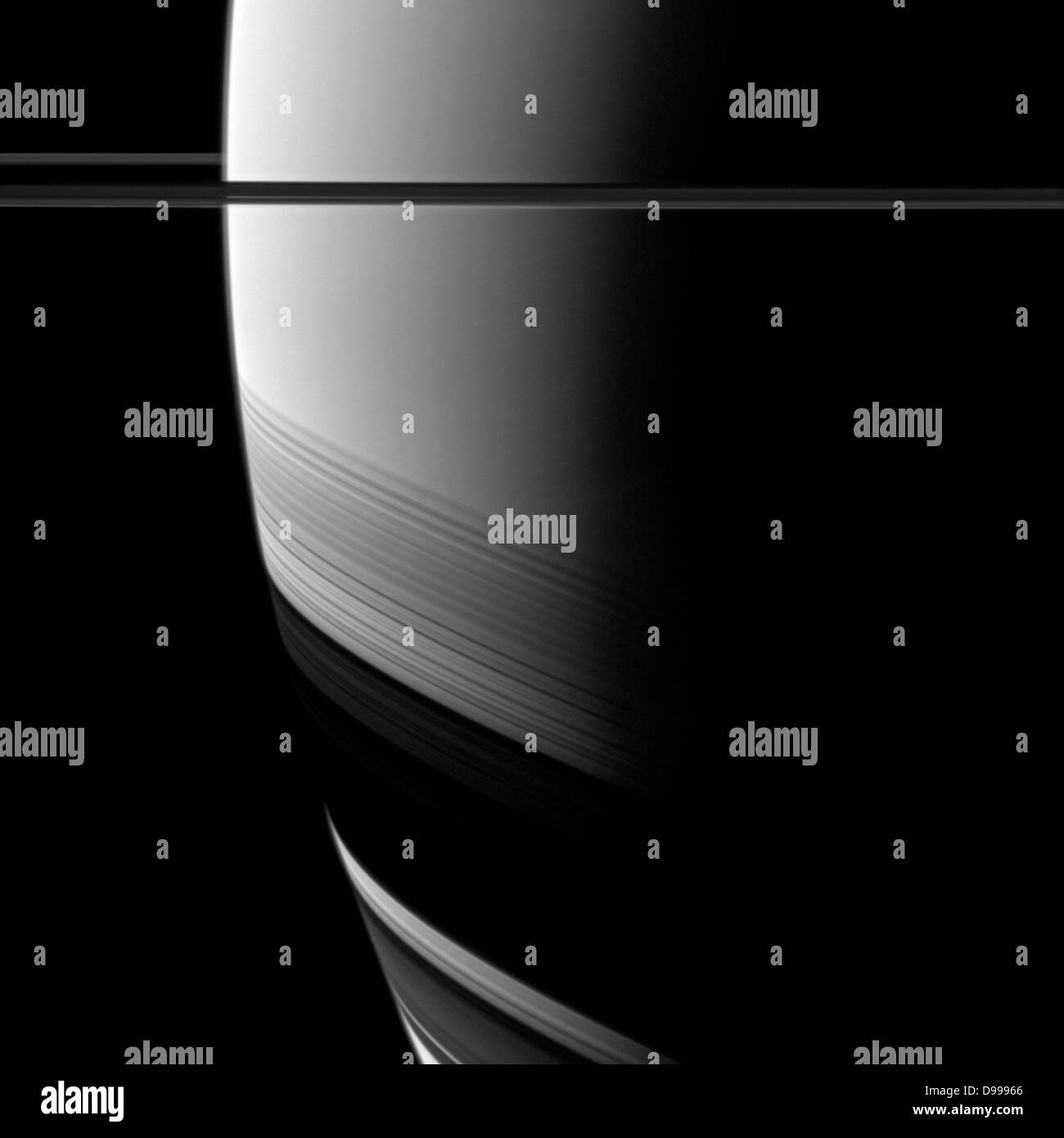Rings and shadows of saturn Black and White Stock Photos & Images - Alamy