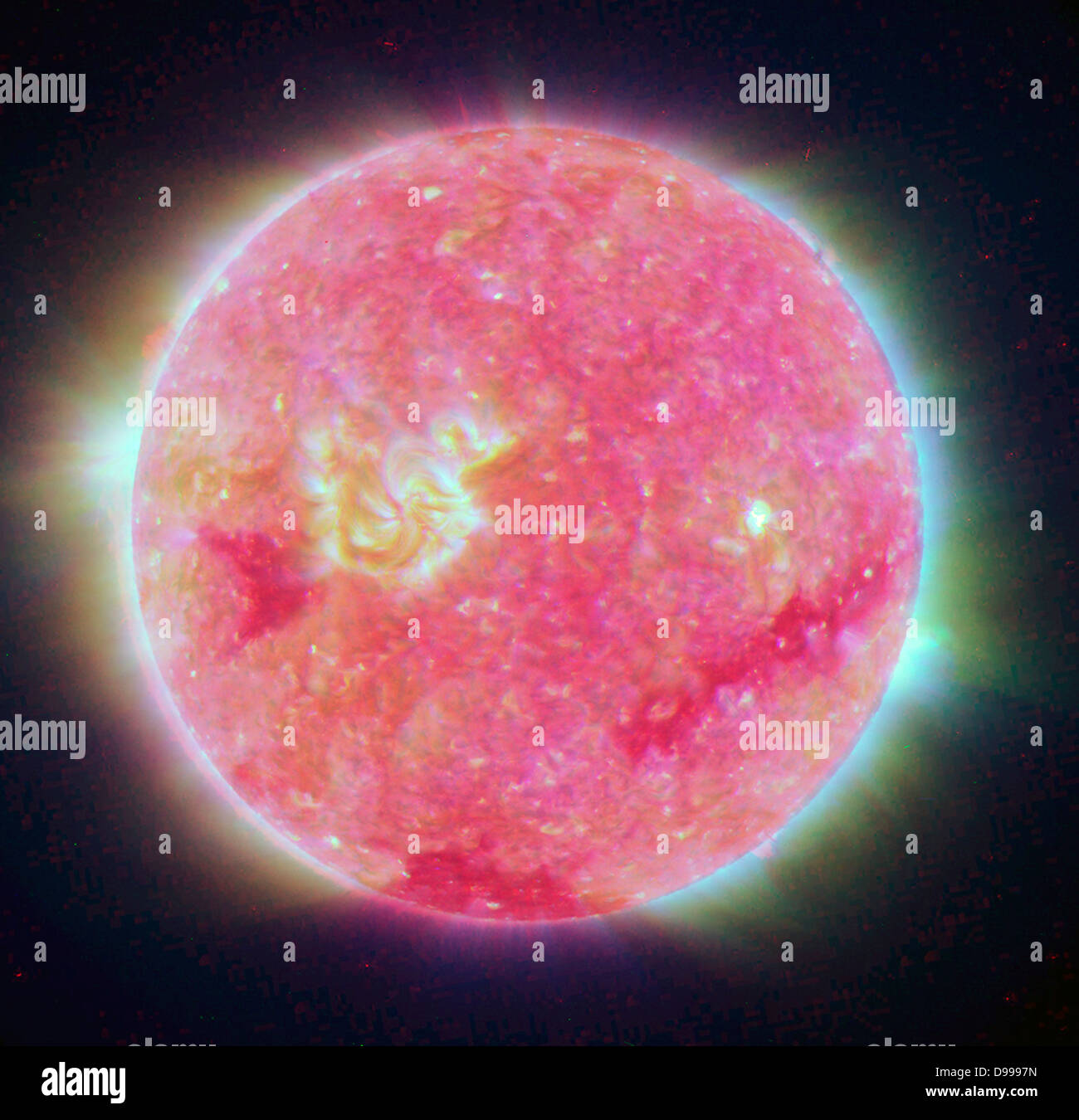 A three-dimensional image of the Sun. STEREO Stock Photo - Alamy