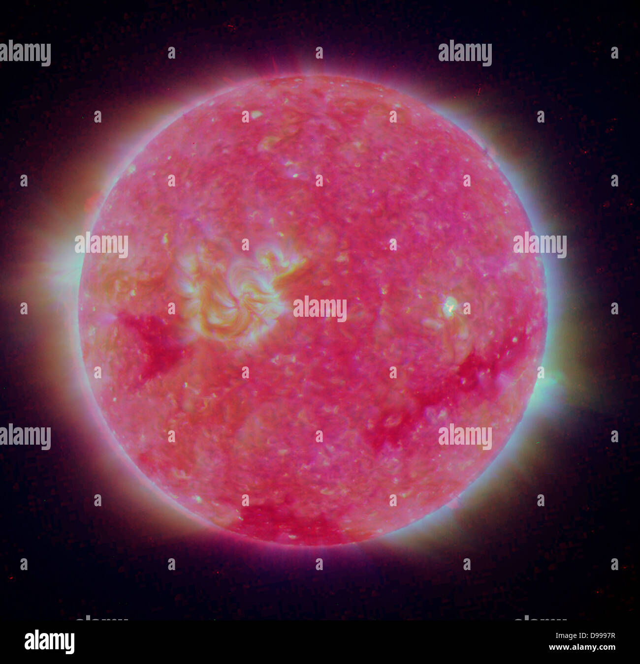 A three-dimensional image of the Sun. STEREO Stock Photo - Alamy