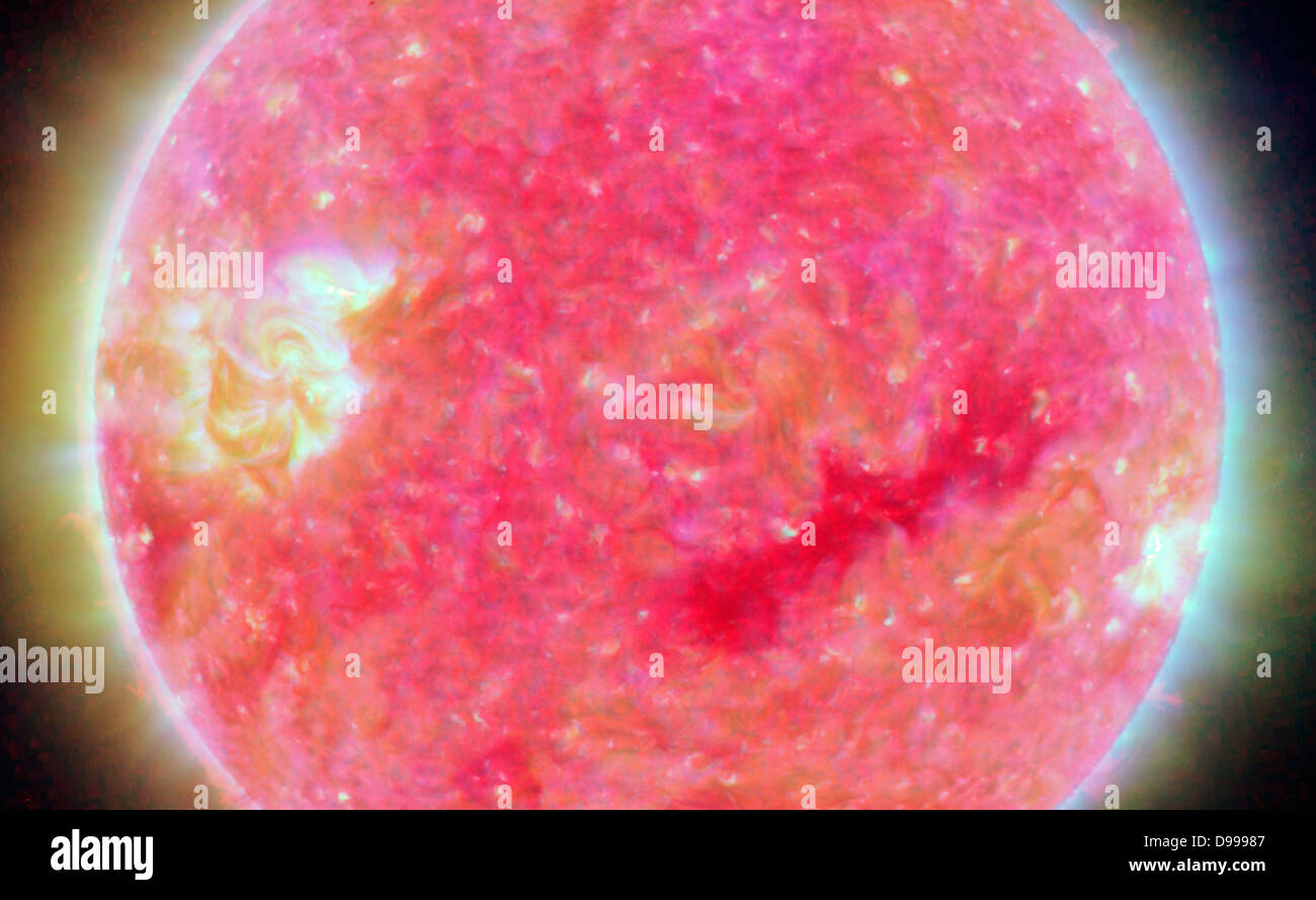 A three-dimensional image of the Sun. STEREO Stock Photo - Alamy