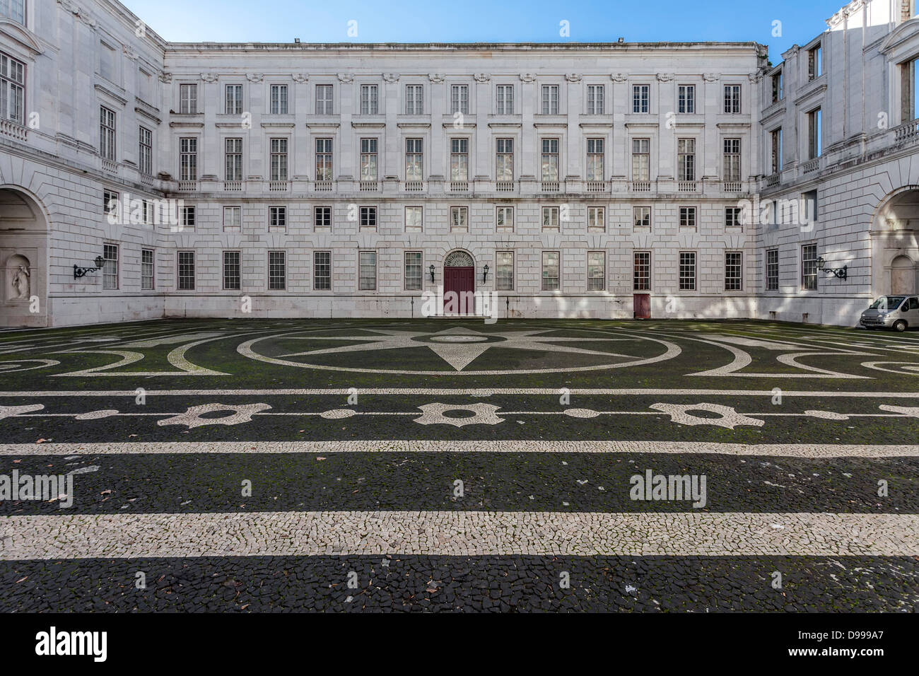 Unfinished courtyard of the Ajuda Palace marking the beginning of the ...