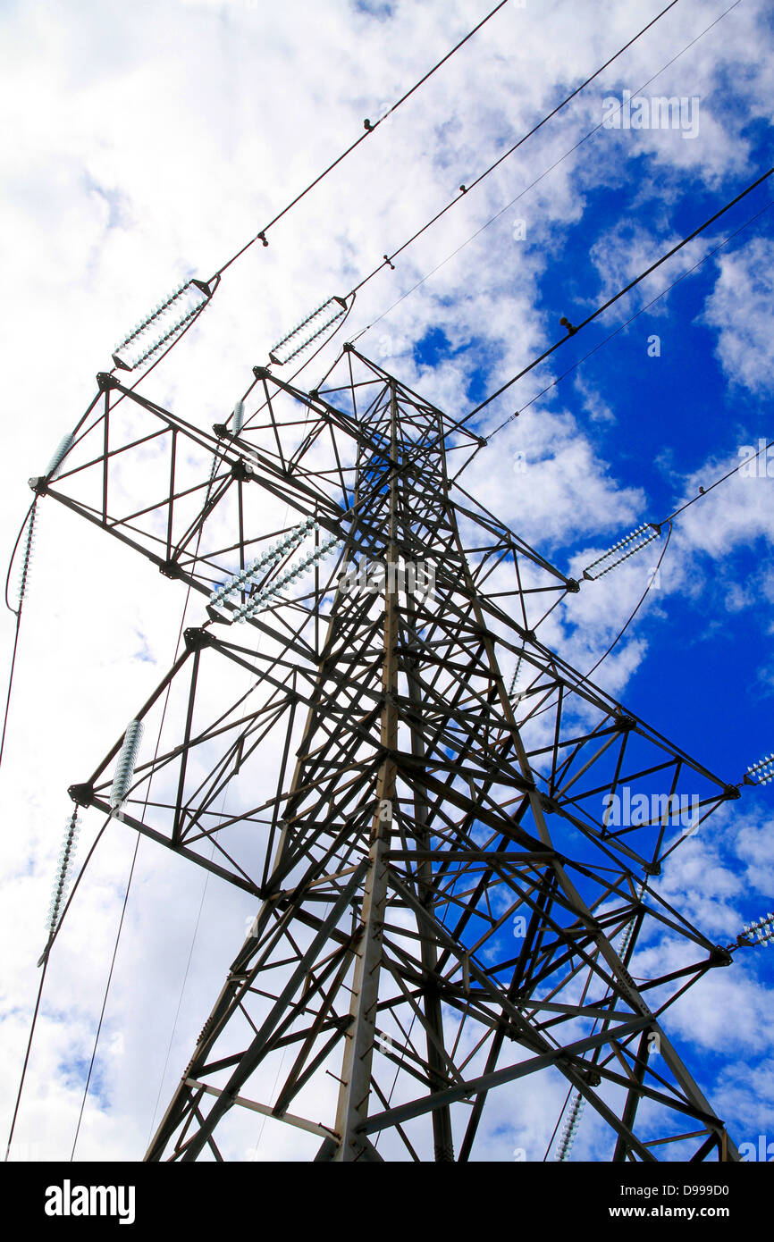 Power Line Tower Stock Photo - Alamy