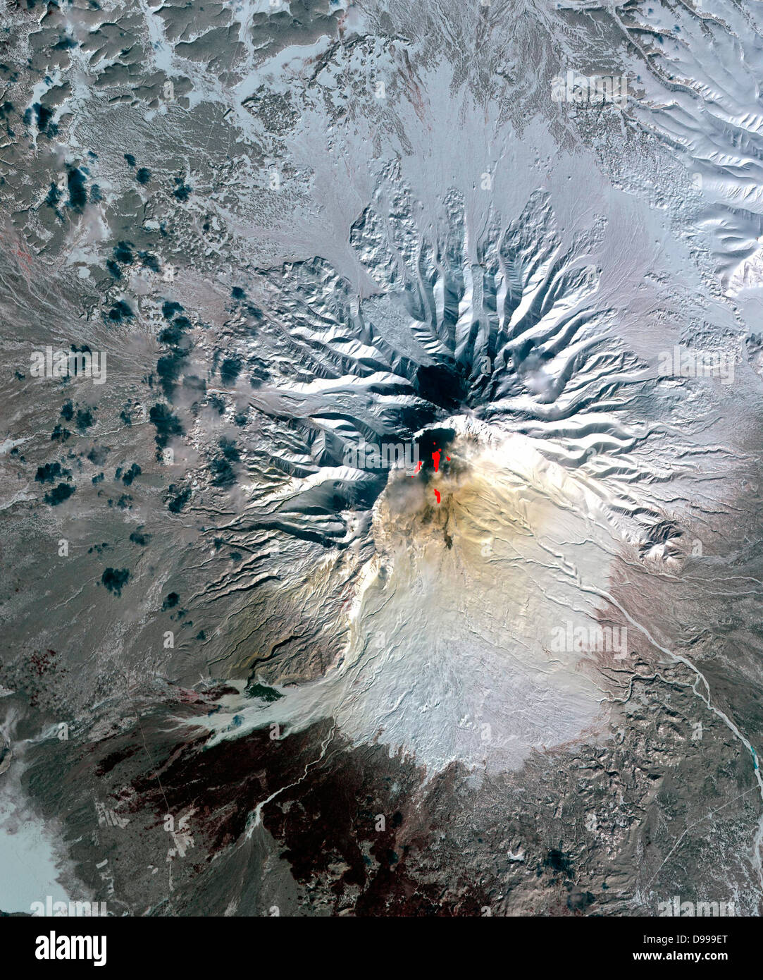 Sheveluch Volcano in Kamchatka, Siberia, Russia, is one of the ...