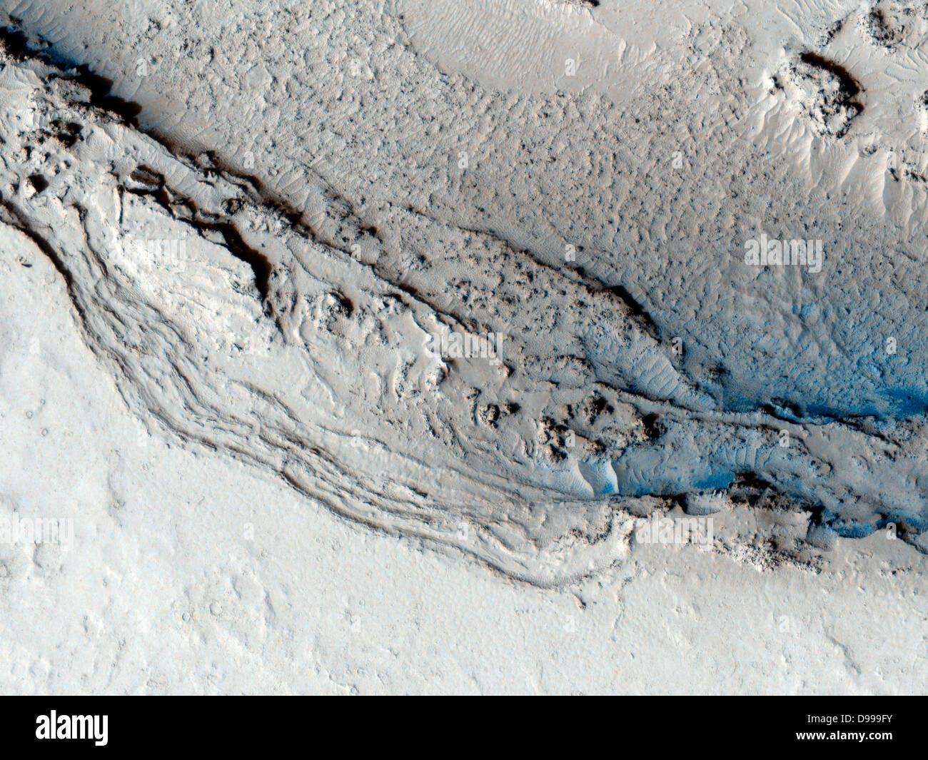 This image hows the funnel-shaped terminus of Lethe Vallis, a winding ...