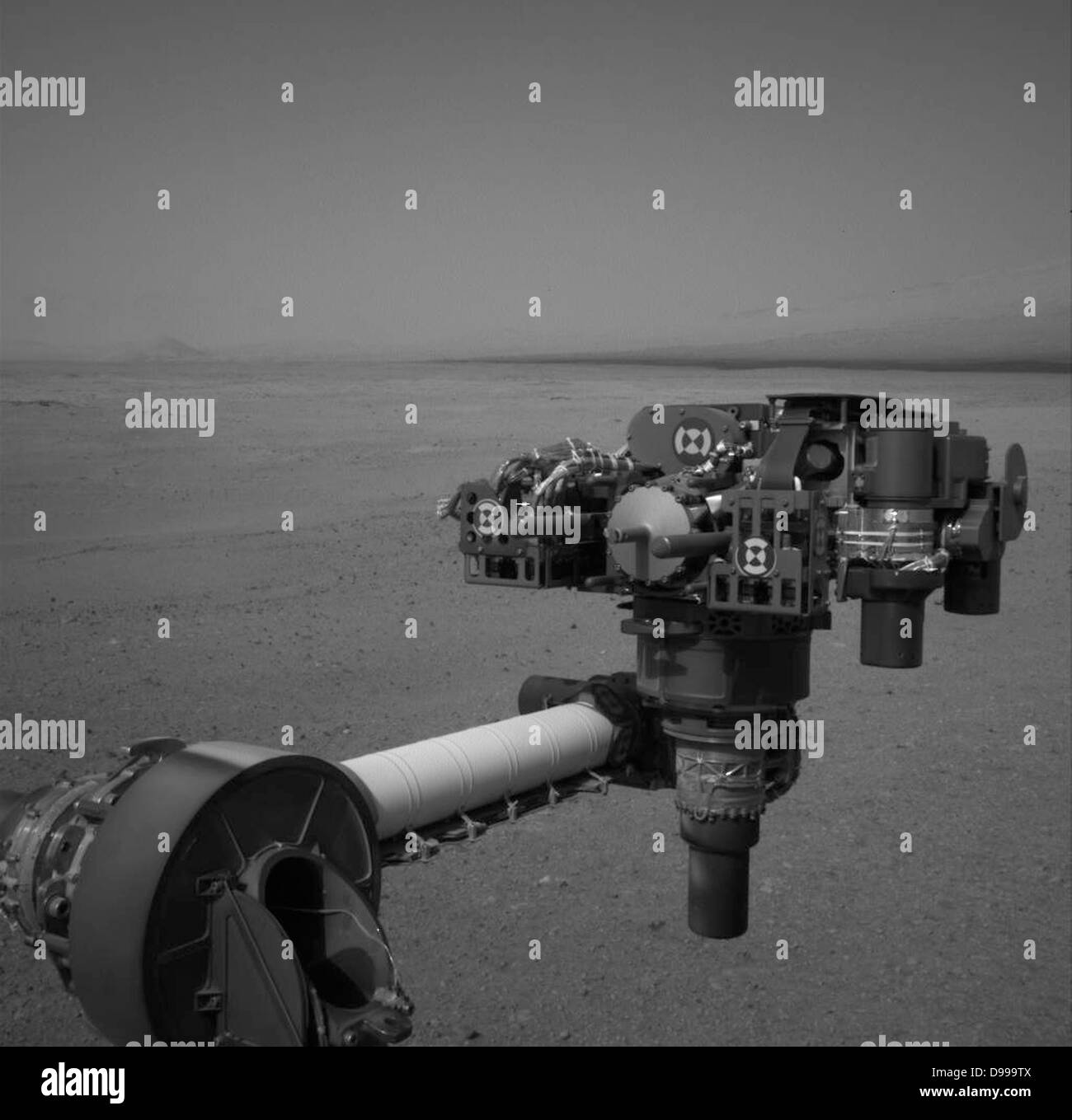 This full-resolution image from NASA's Curiosity shows the turret of ...