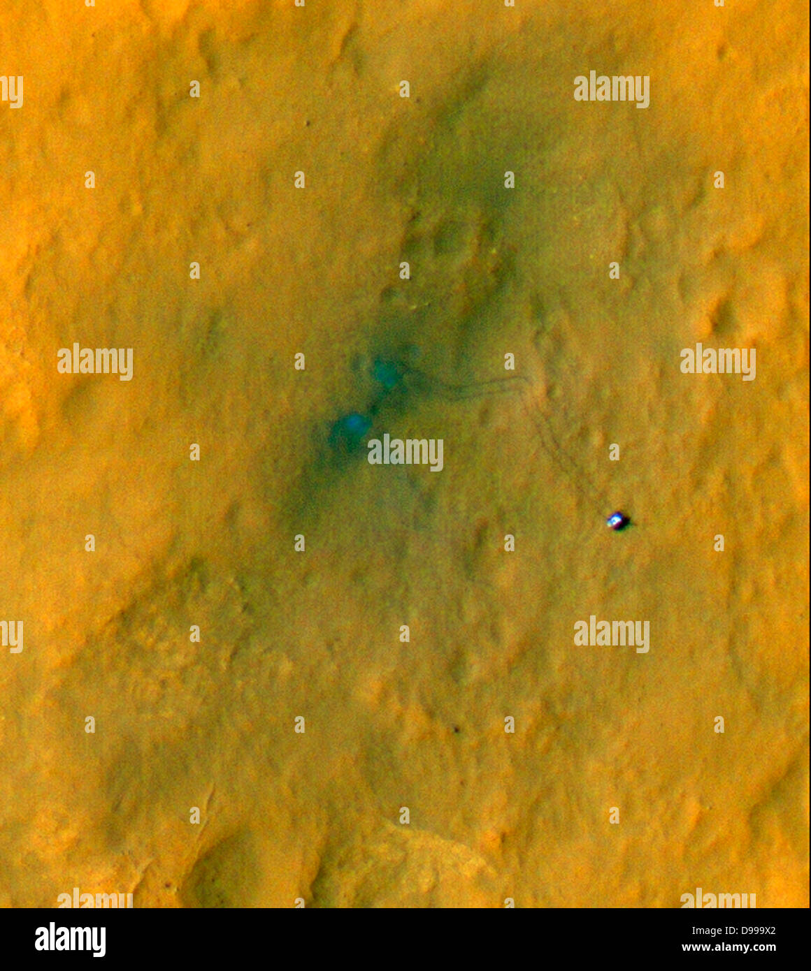 Tracks from the first drives of NASA's Curiosity rover are visible in ...