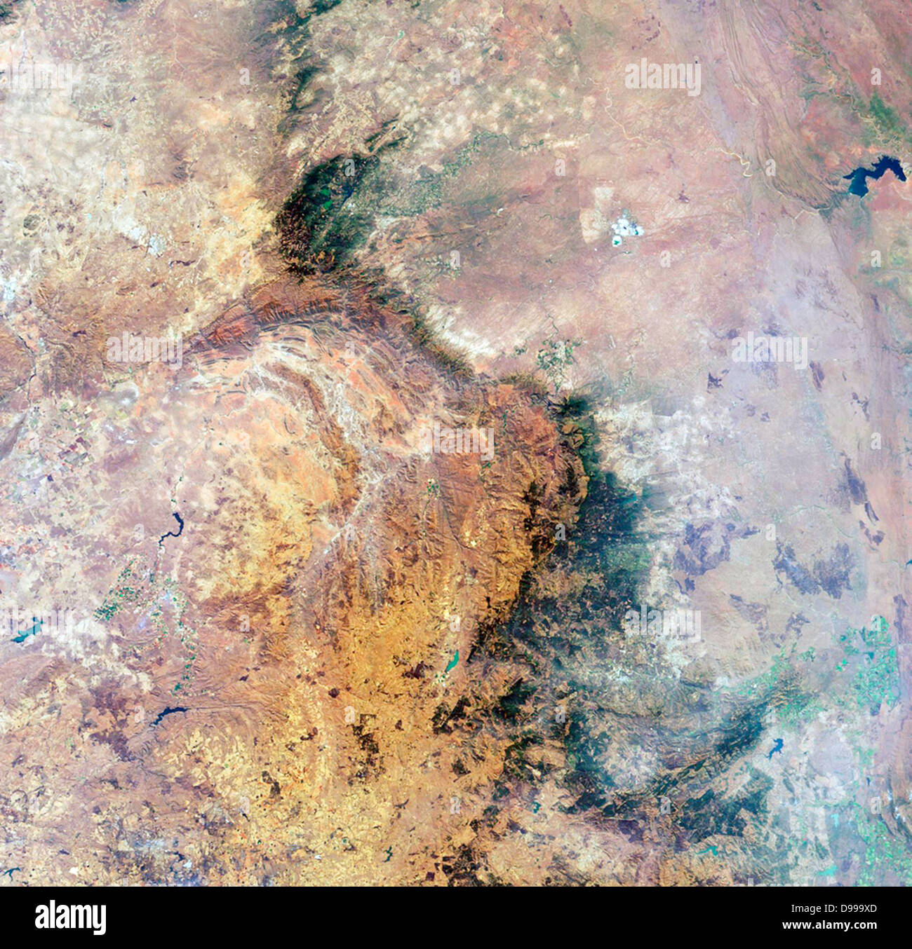 Image is a nadir camera view of the area around Kruger National Park in ...