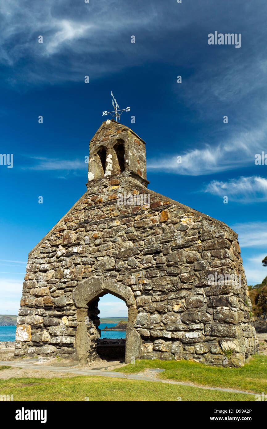 St. Brynach's Church at Cwm Yr Eglwys, Pembrokeshire, Wales, ruined by ...