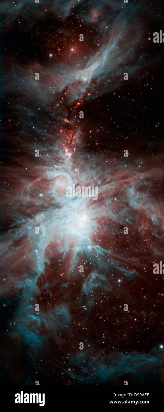 This image shows the Orion nebula, a nebula where stars are born ...