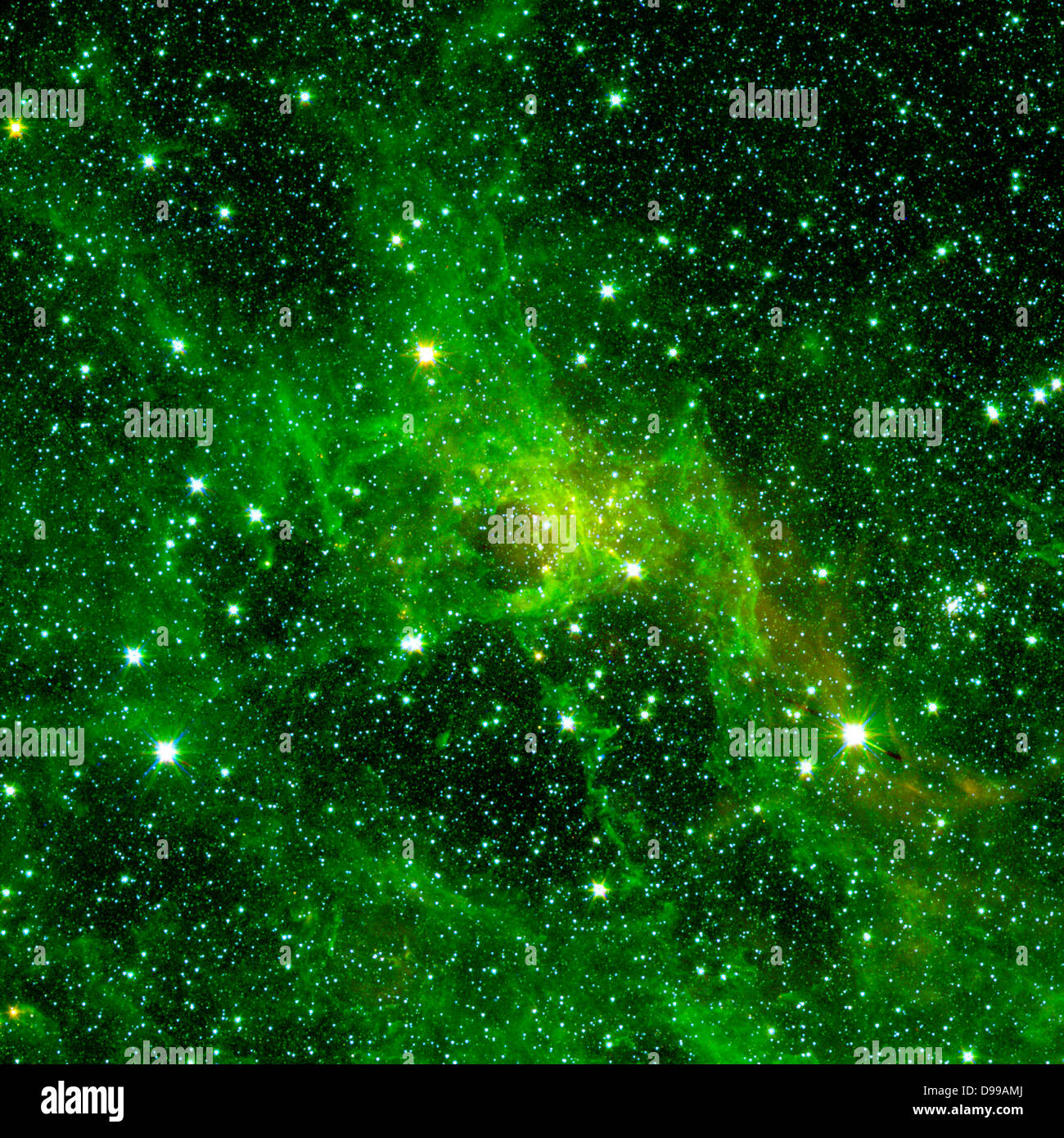 This image from NASA's Spitzer Space Telescope shows a wispy, vast ...