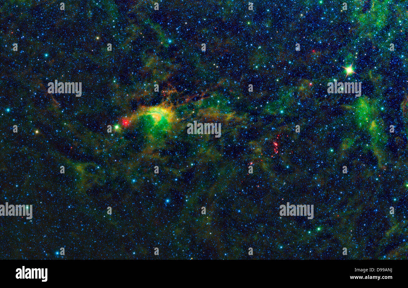 WISE has uncovered a striking population of young stellar objects in a ...